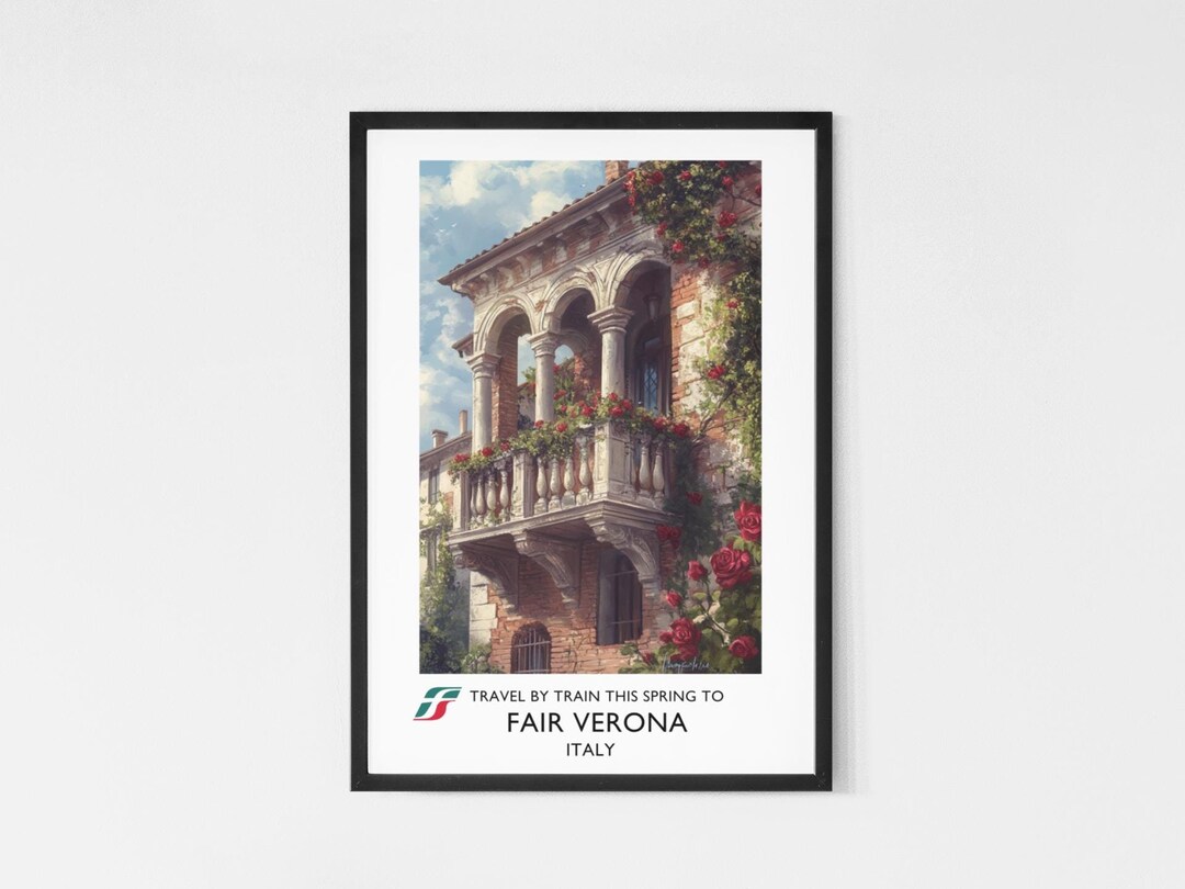 Romeo and Juliet Vintage Style Travel Poster | William Shakespeare ...
