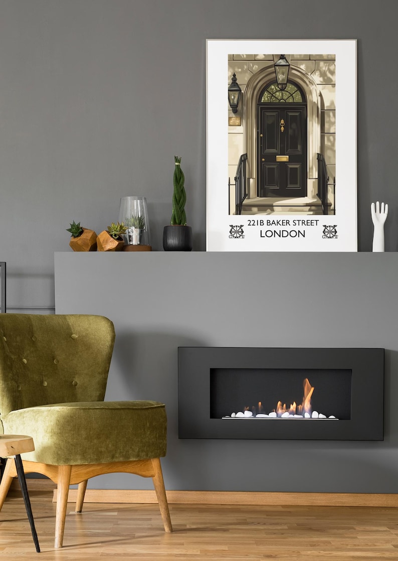 Sherlock Holmes 221B Baker Street Vintage Style Travel Poster | Wall ...