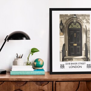 Sherlock Holmes 221B Baker Street Vintage Style Travel Poster | Wall ...