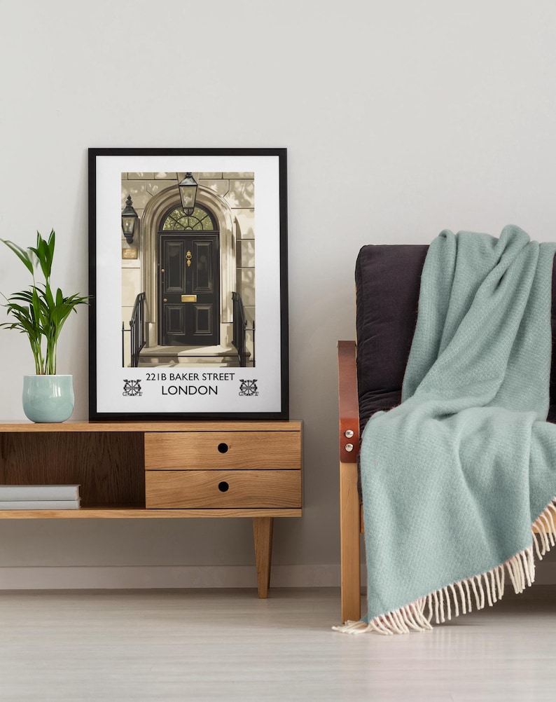 Sherlock Holmes 221B Baker Street Vintage Style Travel Poster | Wall ...