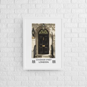 Sherlock Holmes 221B Baker Street Vintage Style Travel Poster | Wall ...