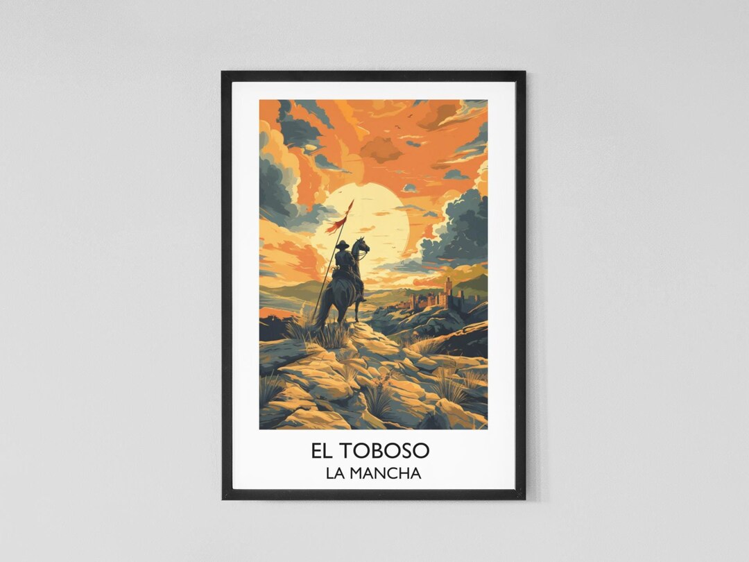 Don Quixote Vintage Style Travel Poster | El Toboso La Mancha Wall ...