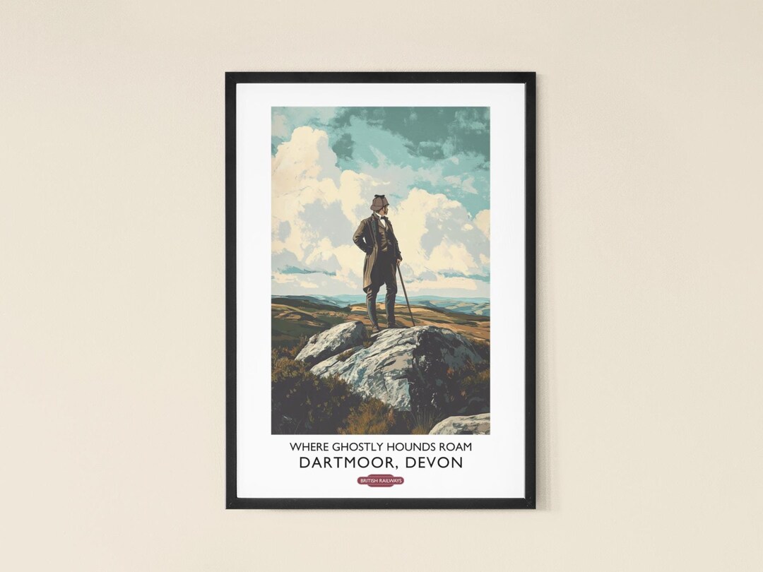 The Hound of the Baskervilles Vintage Style Travel Poster Sherlock ...