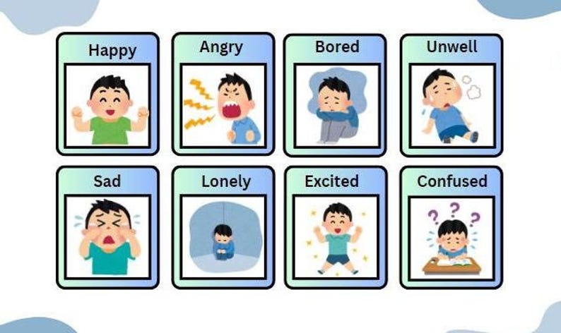 Emotion and Feelings Visual Cards - Etsy