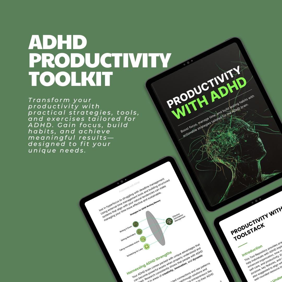 ADHD Productivity Toolkit – Focus, Organize & Thrive - Etsy