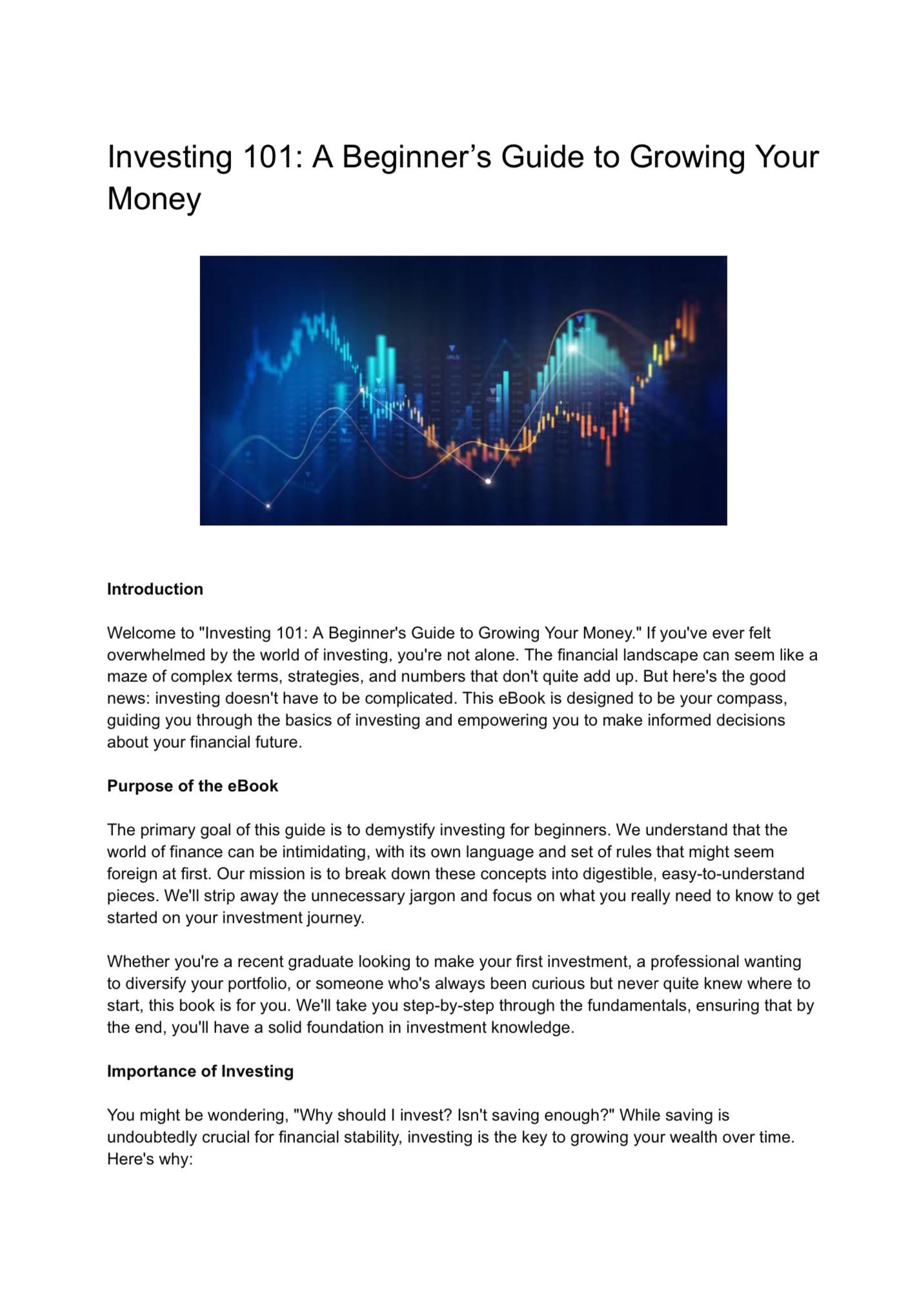 The Ultimate Guide to Investing 101: Your Blueprint to Smart, Confident ...