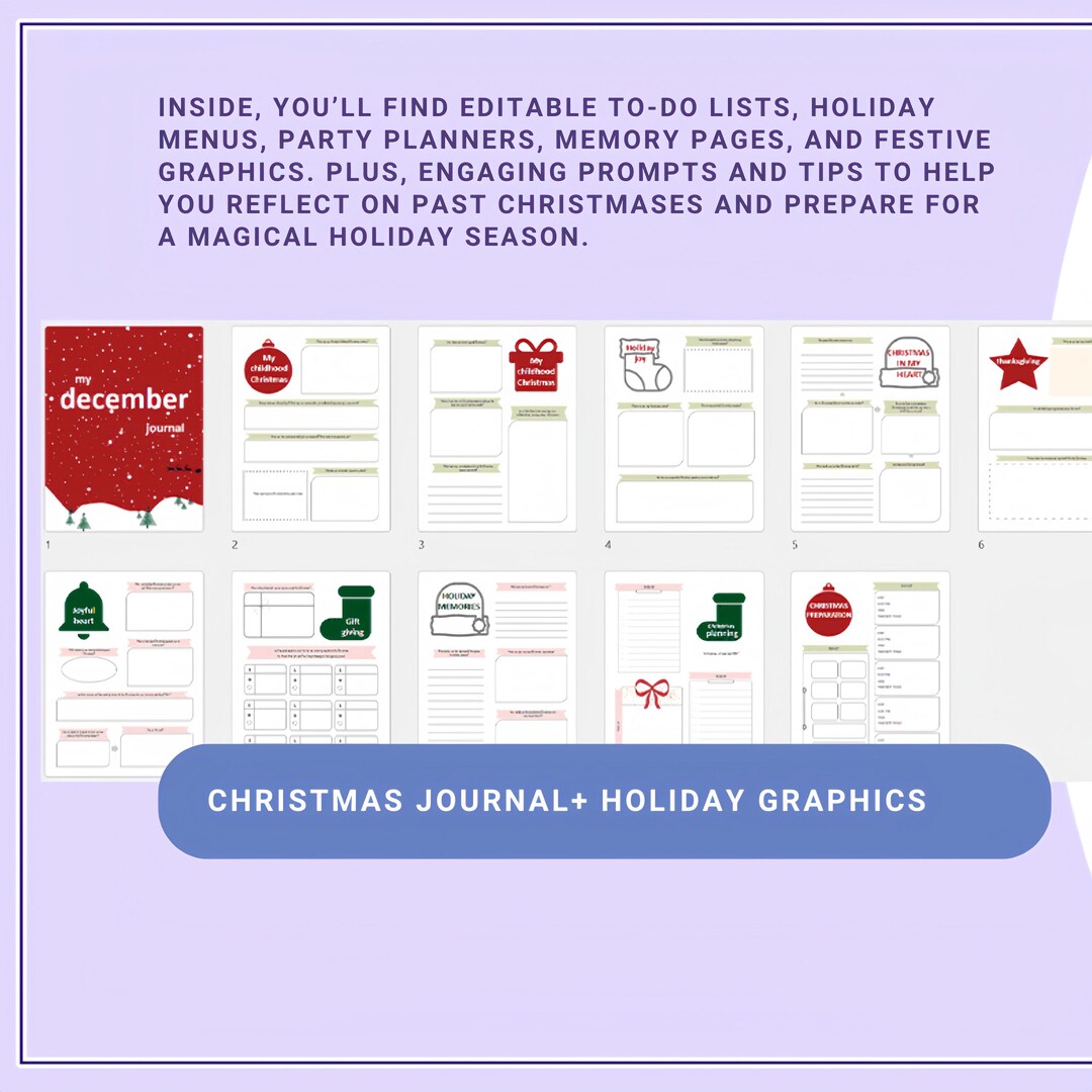 Ultimate Christmas Journal & Holiday Planner (printable) - Etsy