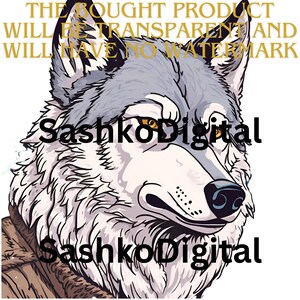Winter Wolf Anime Style PNG Clipart, Snow Wolf Portrait PNG Images - Etsy