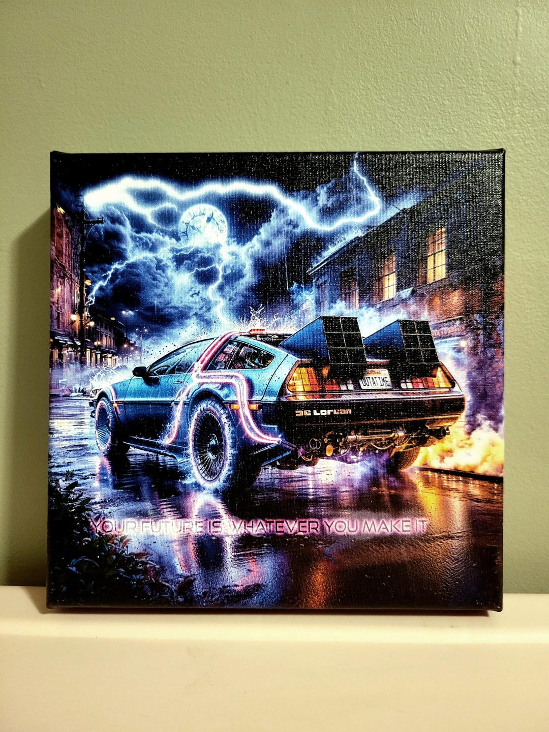 Back to the Future Delorean Time Machine LED Backlit Canvas Print - Etsy