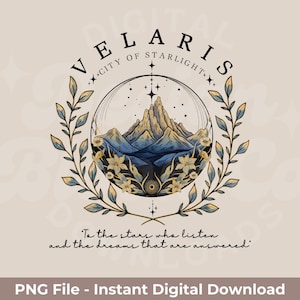 Velaris City of Starlight PNG: ACOTAR Bookish Design (digital Download ...