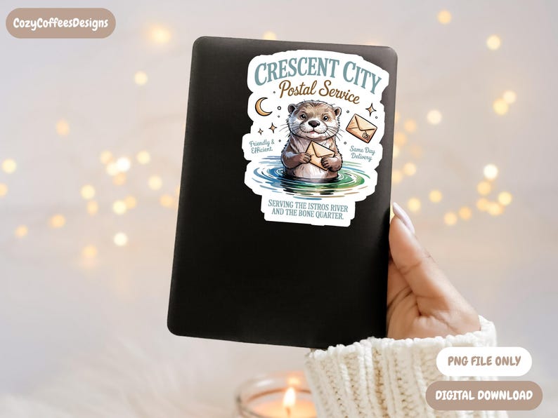 Otter Postal Service PNG | Crescent City Inspired | Bookish Digital ...