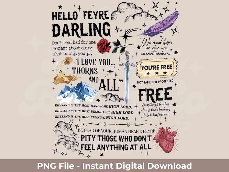 Acotar Rhysand Quotes PNG: A Court of Thorns and Roses Series (digital ...