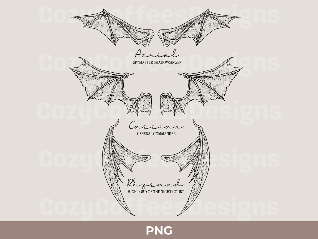 The Bat Boys Wings PNG | Azriel, Cassian and Rhysand PNG | Acotar A ...