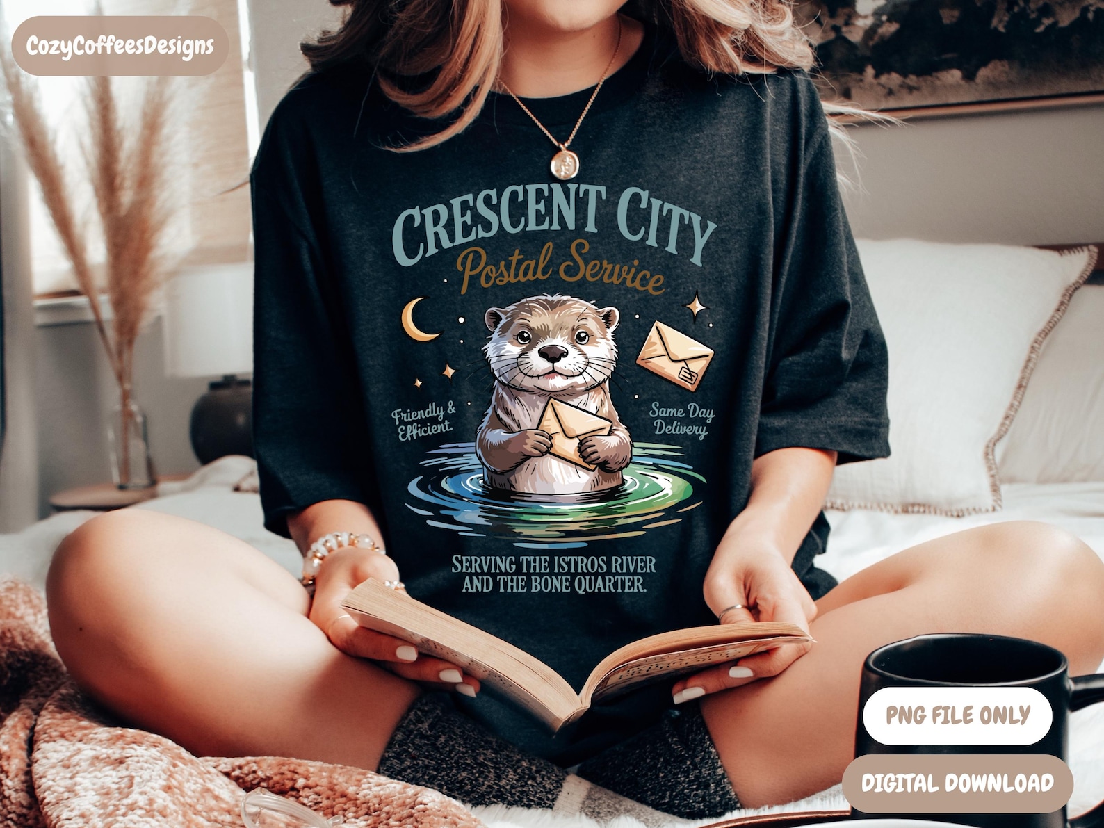 Otter Postal Service PNG | Crescent City Inspired | Bookish Digital ...
