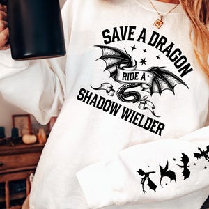 Save A Dragon Ride A Shadow Wielder PNG: Fourth Wing Design (digital ...