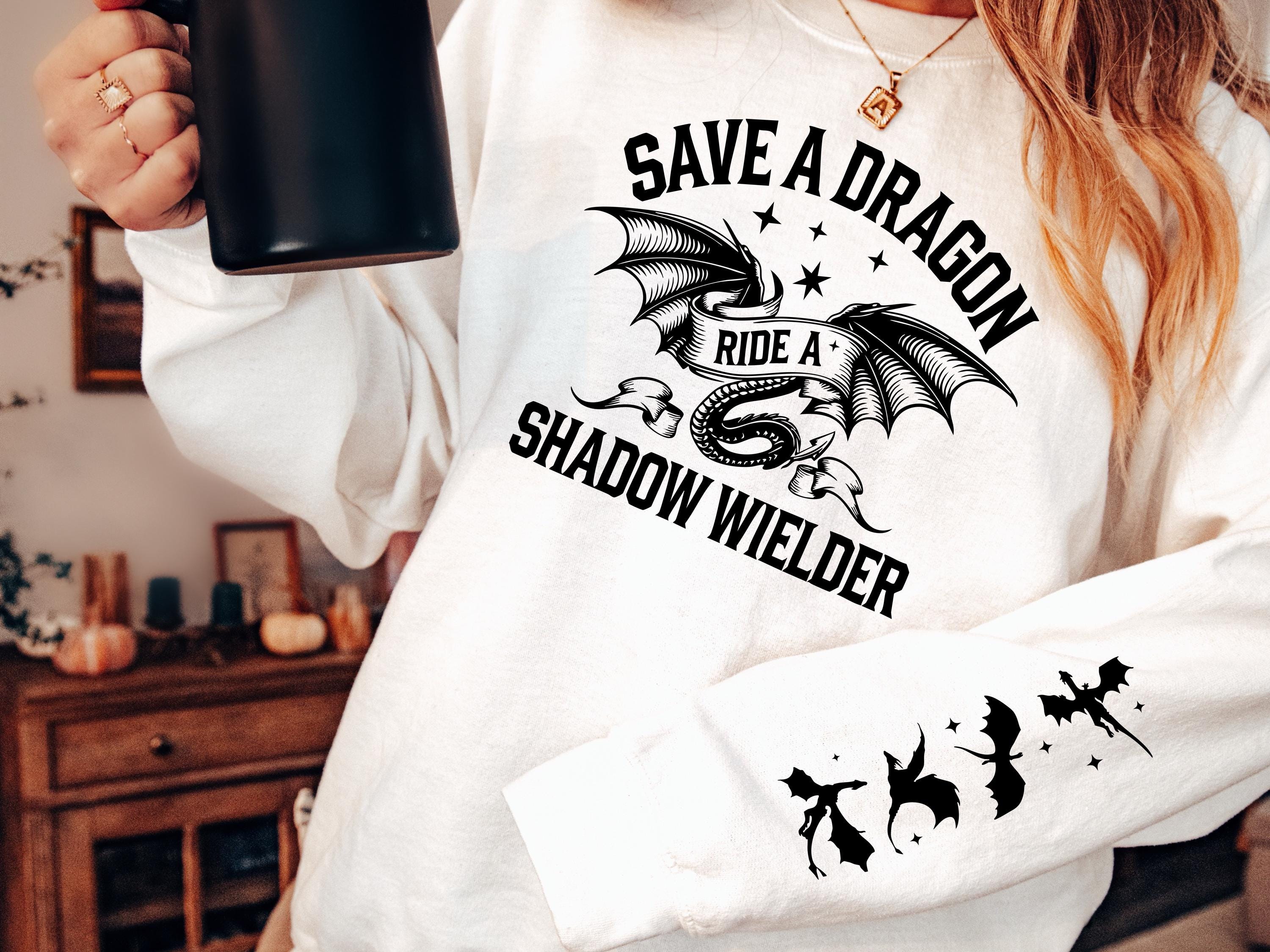 Save A Dragon Ride A Shadow Wielder PNG: Fourth Wing Design (digital ...