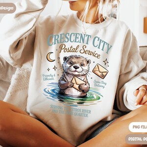 Otter Postal Service PNG | Crescent City Inspired | Bookish Digital ...