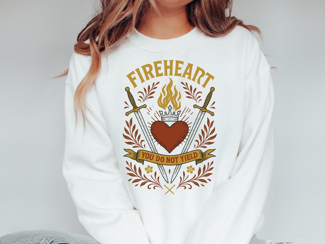 Fireheart - You Do Not Yield PNG | Throne of Glass Inspired | Bookish ...