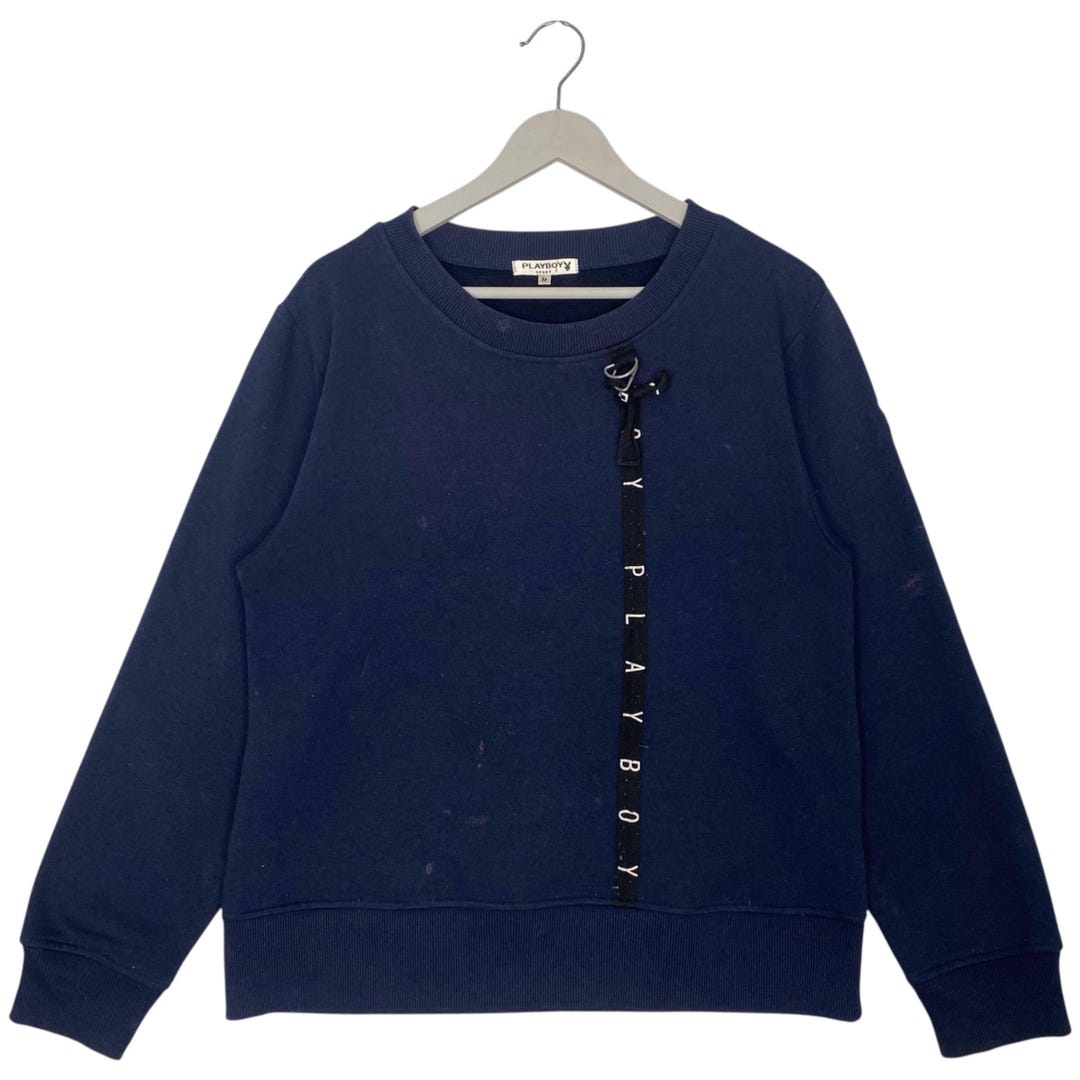 Vintage Playboy Sweatshirt Crewneck Navy Blur Pullover Jumper Size M - Etsy