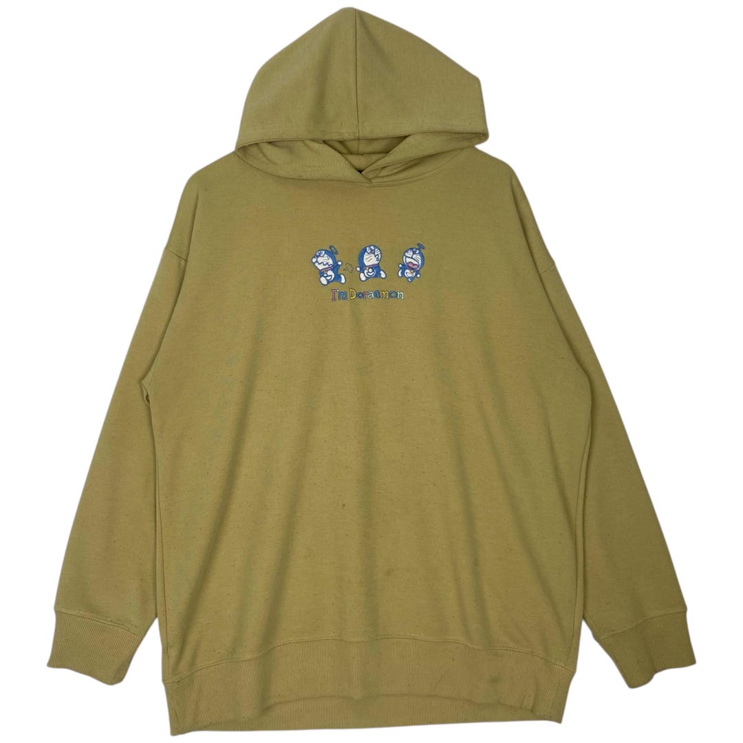 Vintage Doraemon Hoodie Sweater Yellow Embroidery Logo Size L - Etsy
