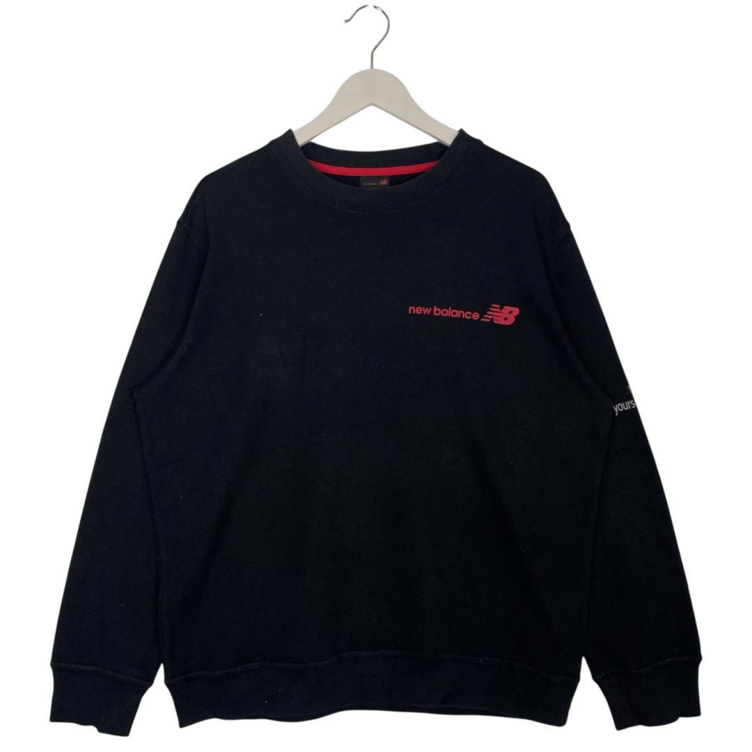 Vintage New Balance Crewneck Sweatshirt Black Pullover Jumper Size 3L ...