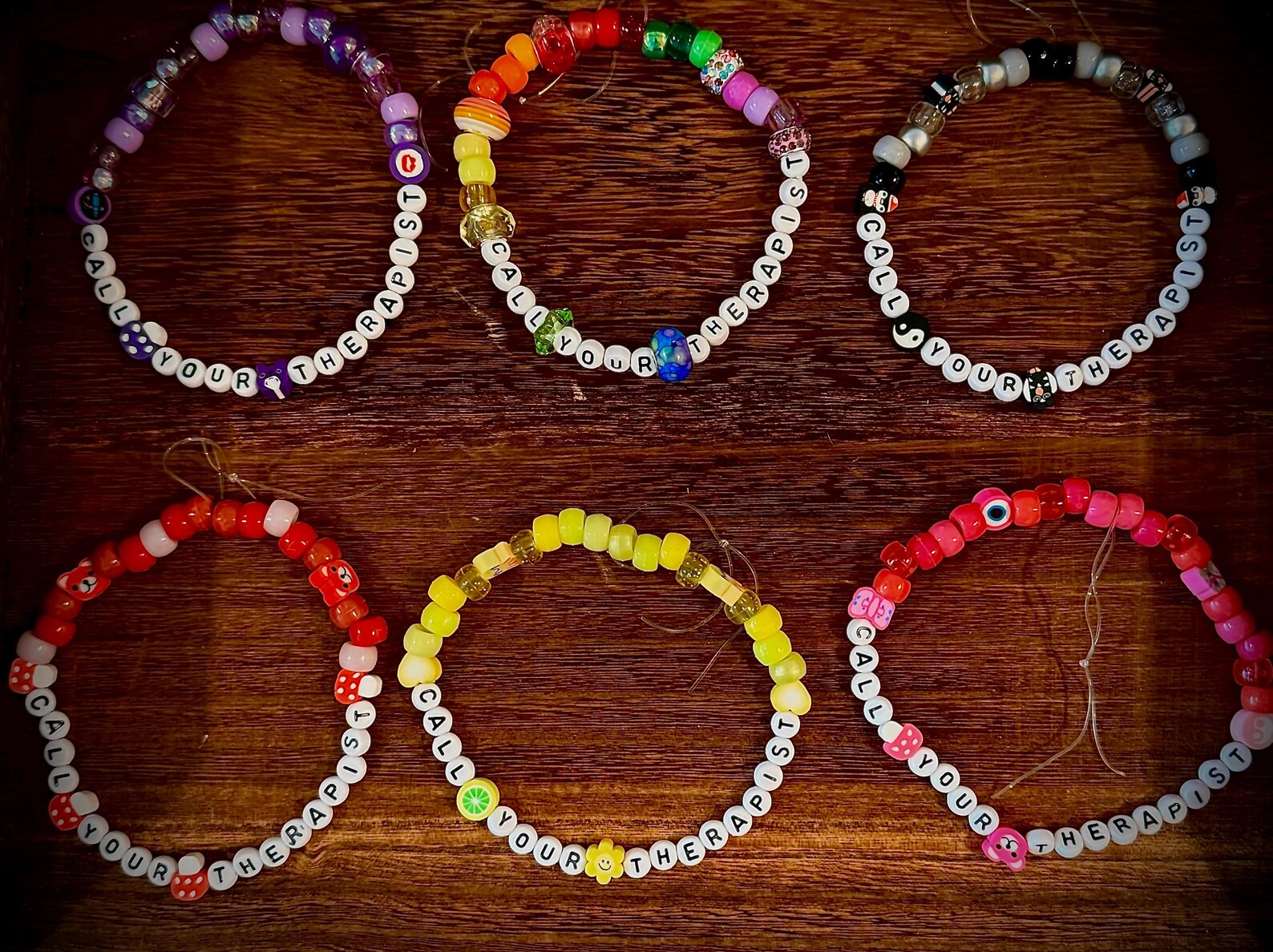 Therapy-inspired Handmade Beaded Fidget Phone Charm for Stress and ...