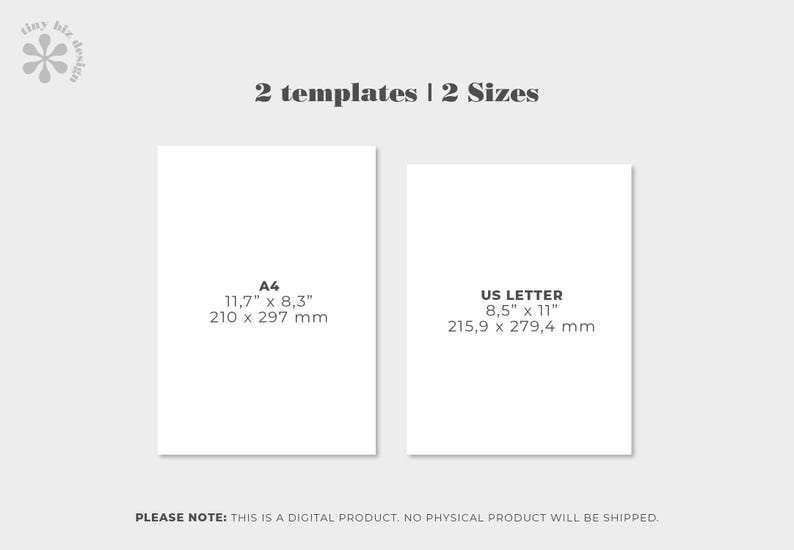 Custom Minimal Invoice Template, Personalized Invoice, Digital Invoice ...