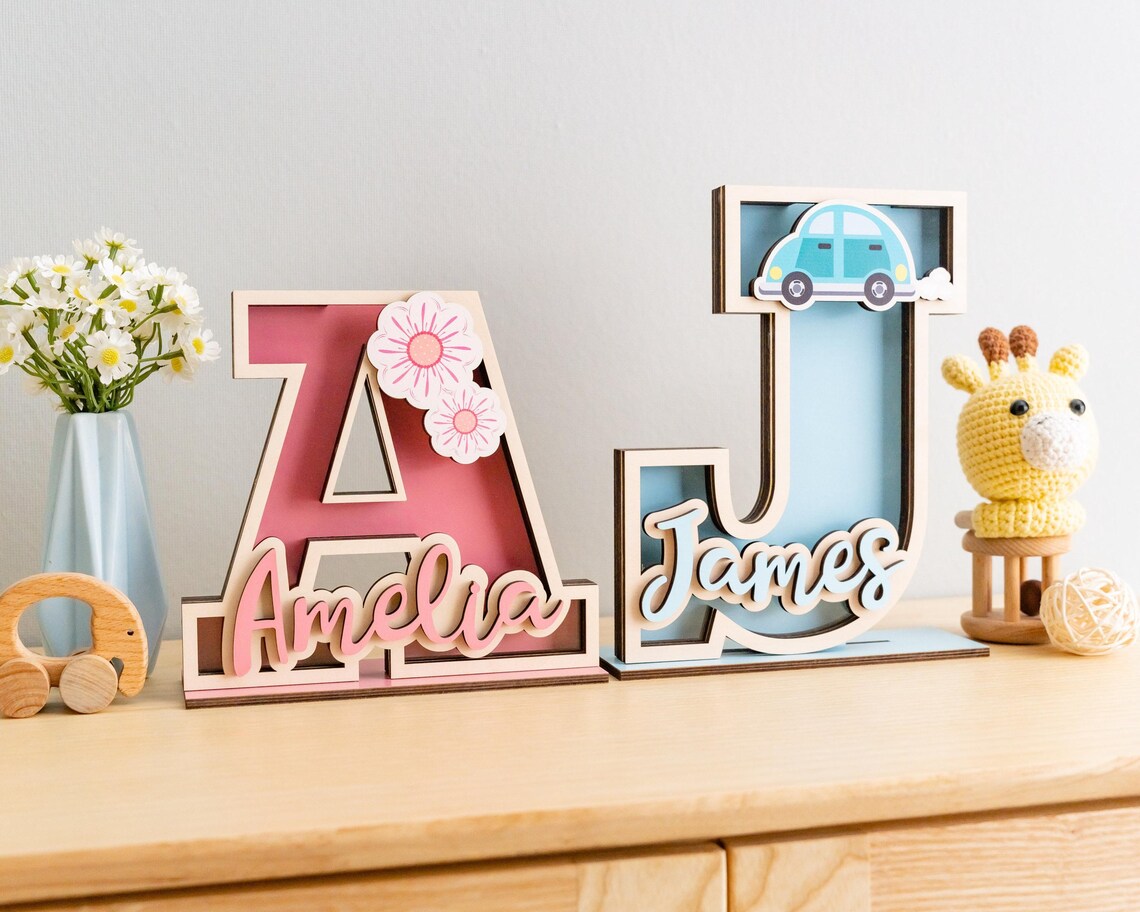 Alphabet Baby Piggy Coin Bank, Custom Letter Bank, Piggy Bank for Girls ...