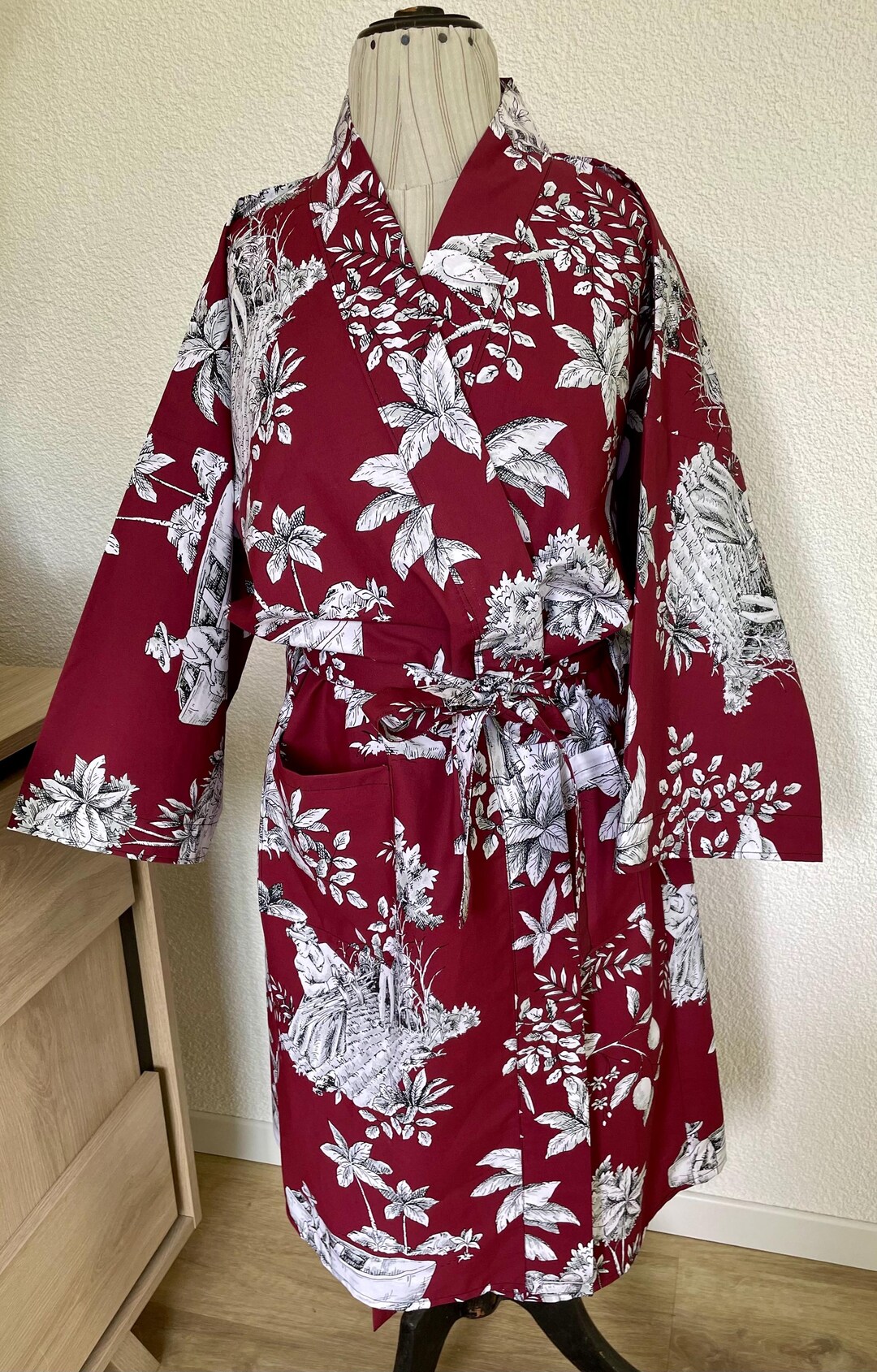 Kimono Bathrobe Fabric and 100% French Manufacturing - Etsy