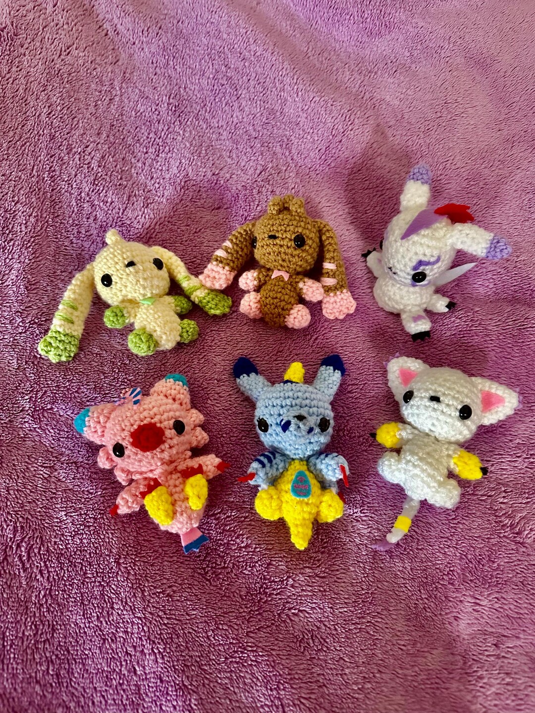Chibi Digimon - Gatomon, Lopmon, Terriermon, Biyomon, Palmon, Gabumon ...