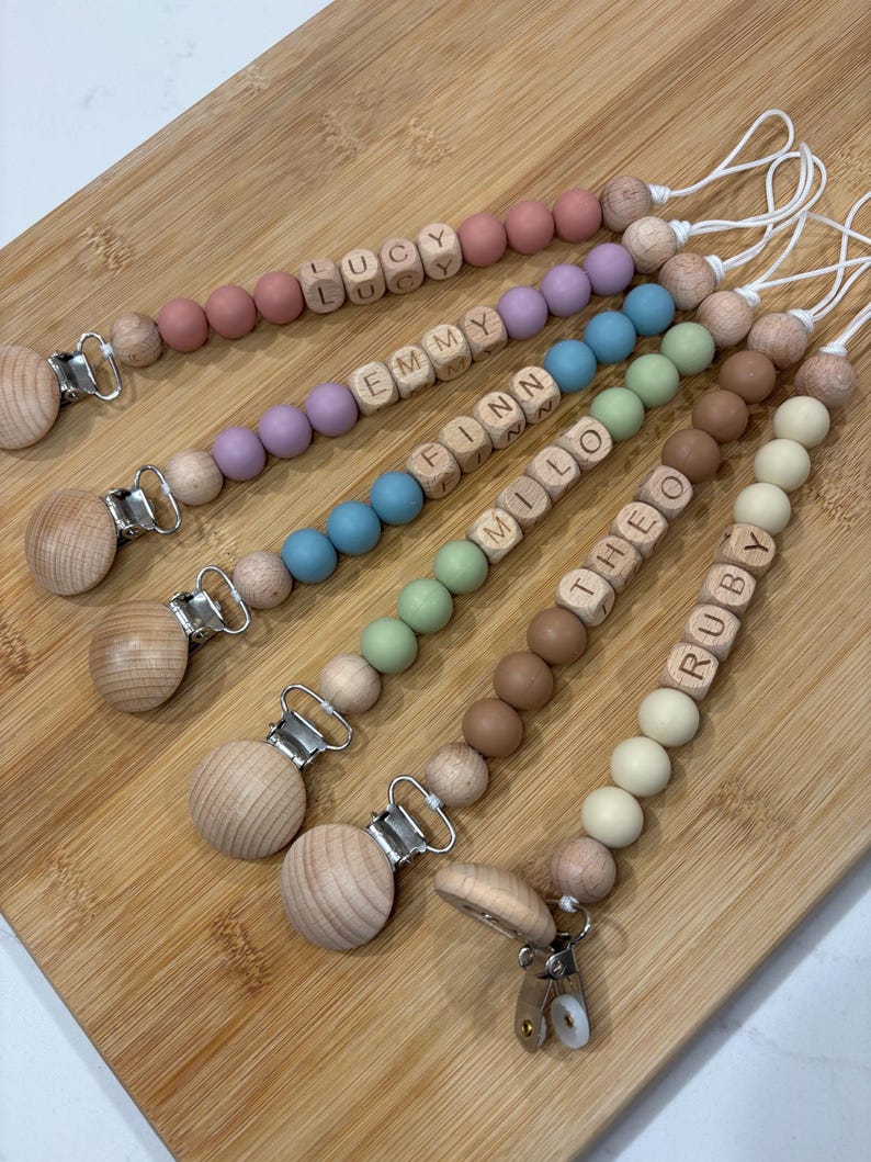 Personalized Soother Clips | Soother Clip | Custom Soother Clip | Binky ...