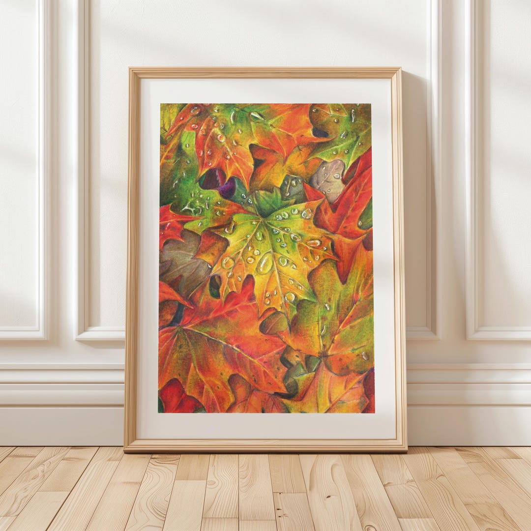 A4/ A5 Autumn Colored Pencil Art Print | Physical Print Poster | Wall ...