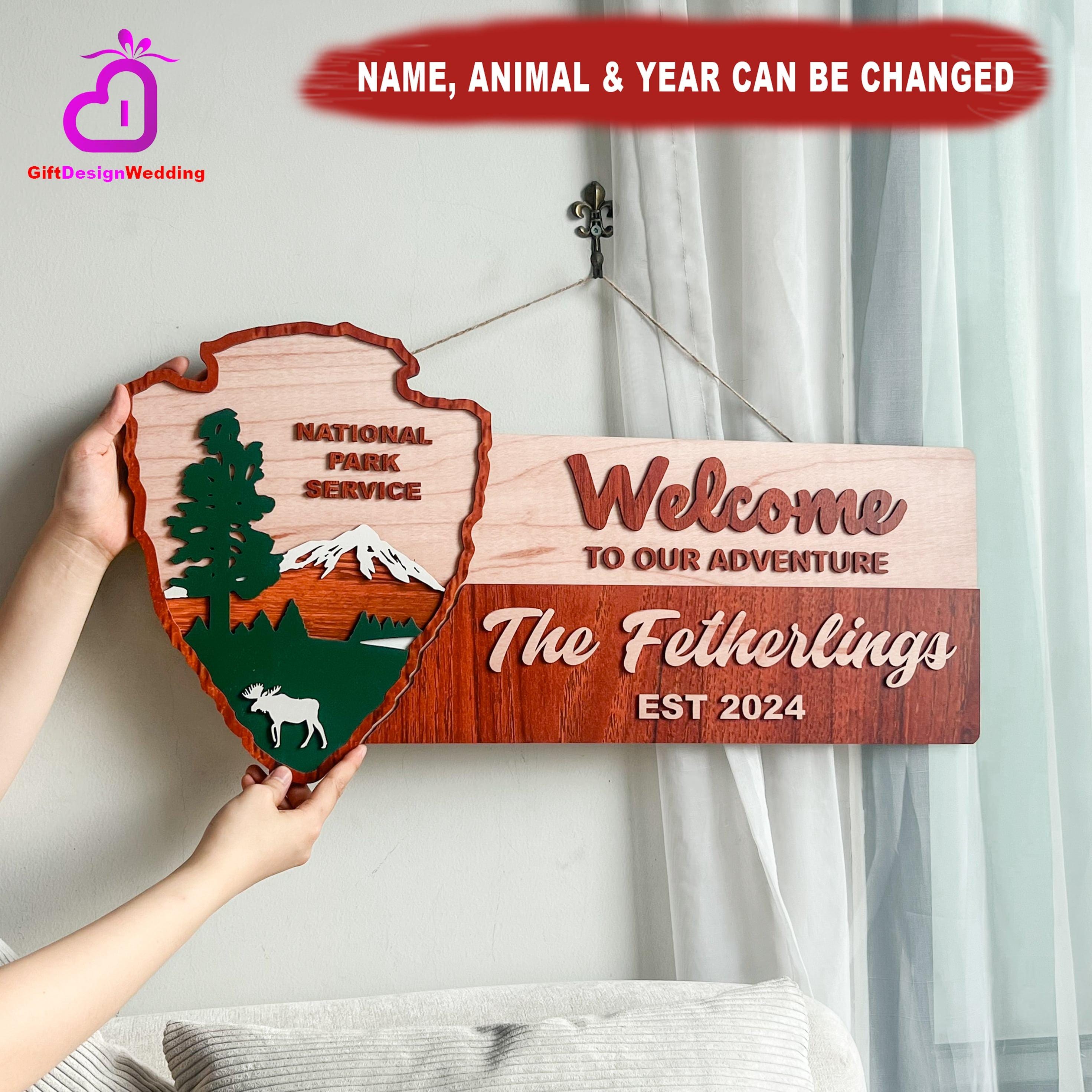 National Park Custom Sign 3D, NPS Welcome Replica, Wedding, Camp Sign ...