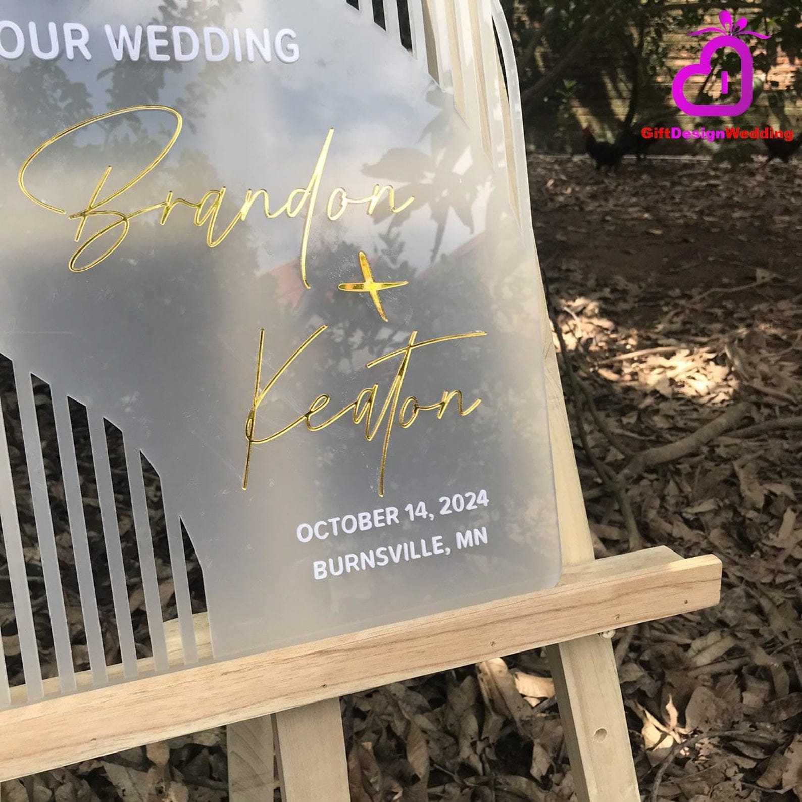 Welcome to Our Wedding Sign 3D, Frosted Acrylic Sign, Custom Frosted ...