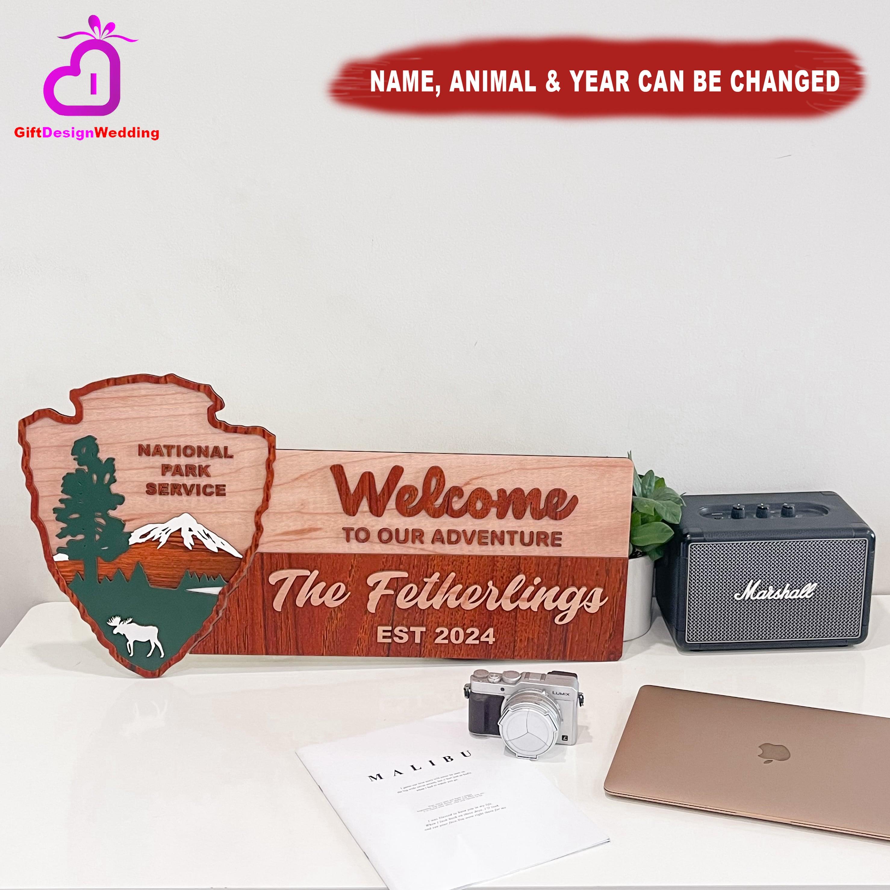 National Park Custom Sign 3D, NPS Welcome Replica, Wedding, Camp Sign ...