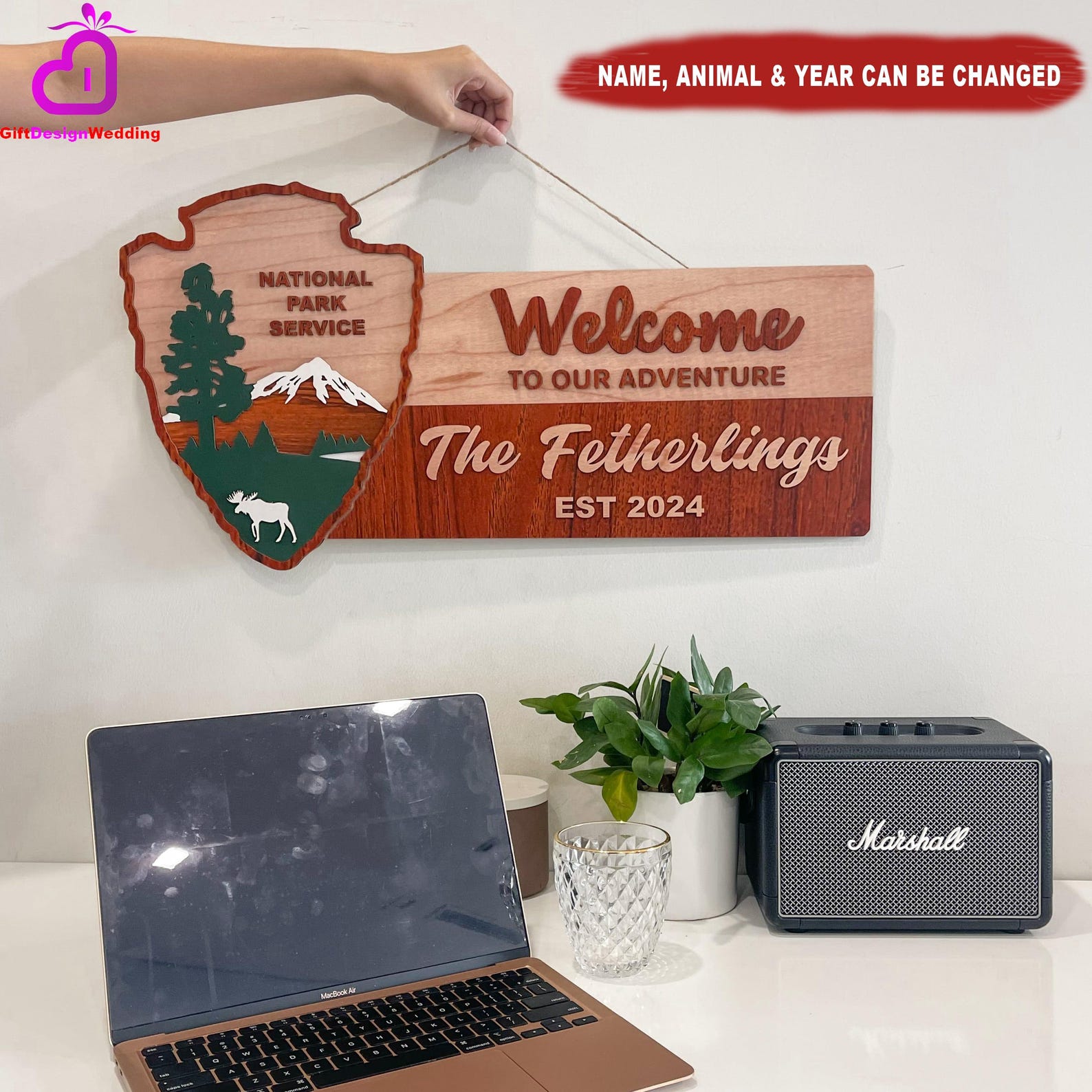 National Park Custom Sign 3D, NPS Welcome Replica, Wedding, Camp Sign ...