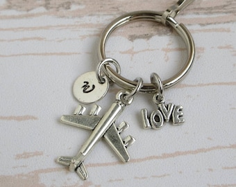 Airplane Keychain Copilot Keychain Pilot Keychain Gift for - Etsy