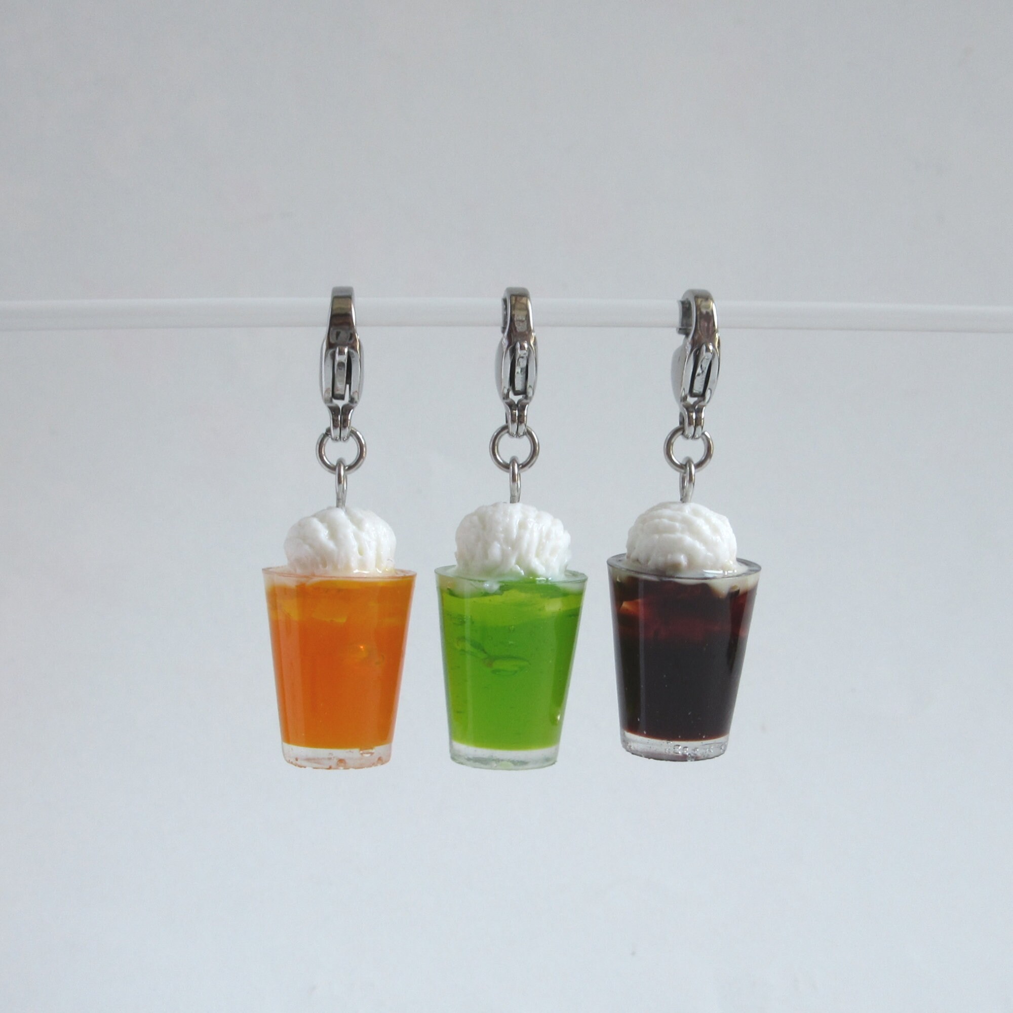 Miniature Soda Float Charm Coke Fanta or Green Fruit - Etsy