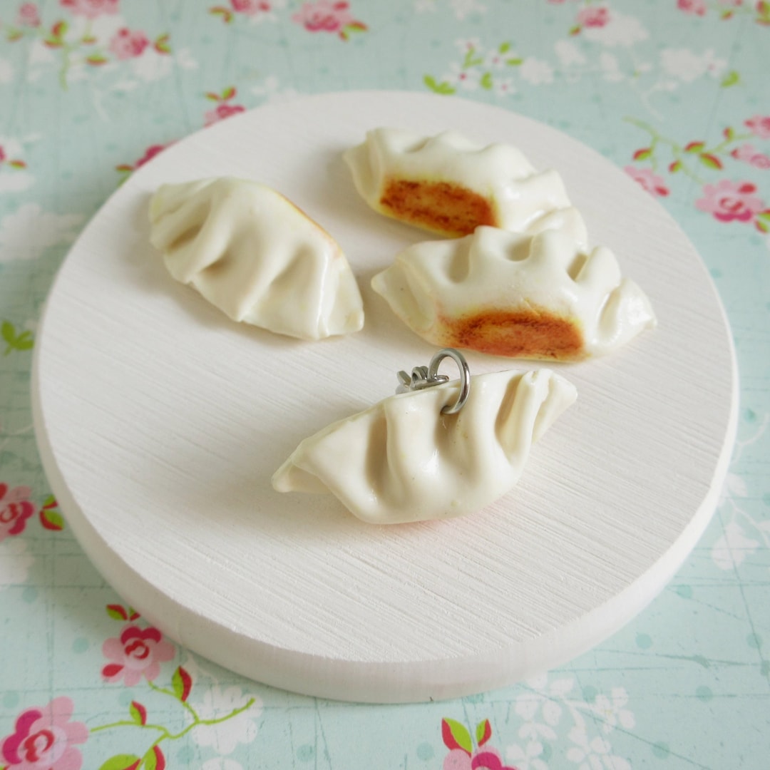 Fried Dumpling Charm, Miniature Dim Sum, Polymer Clay Asian Food, Add ...