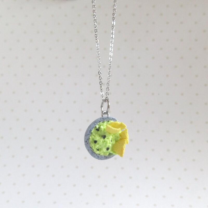 Nacho Charm, Avocado Dip Necklace, Guacamole Bowl, Mexican Food ...