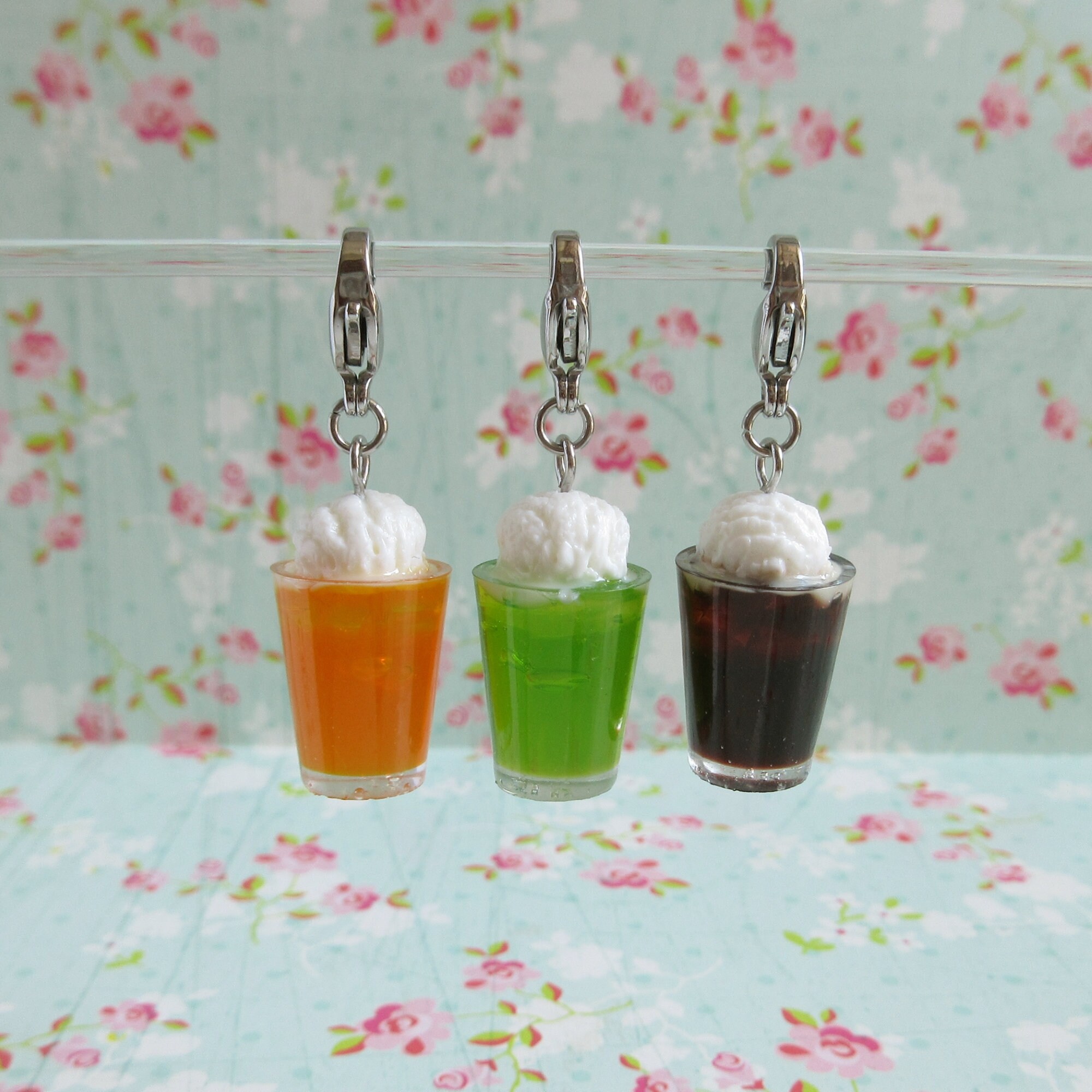 Miniature Soda Float Charm Coke Fanta or Green Fruit - Etsy