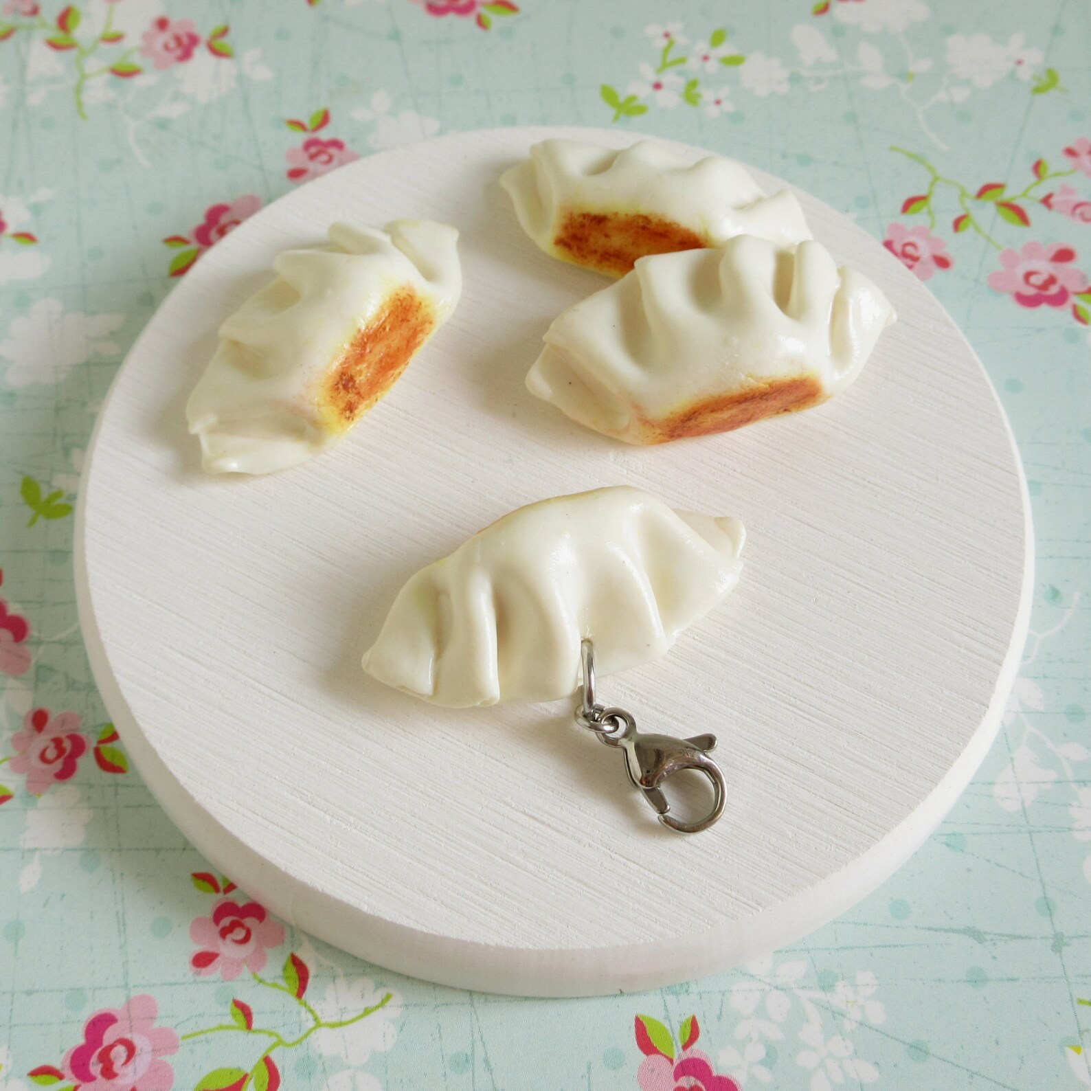 Fried Dumpling Charm Miniature Dim Sum Polymer Clay Asian - Etsy