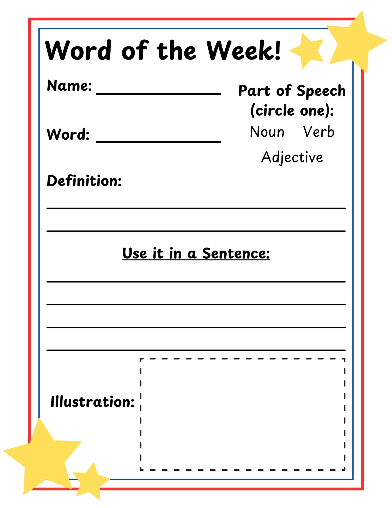 32 Week Elementary Vocabulary List With Worksheet | Homeschool Language ...