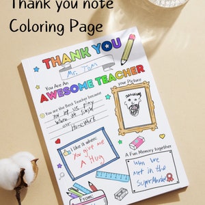 Teacher Appreciation Printable Appreciation Gift Thank You Coloring ...