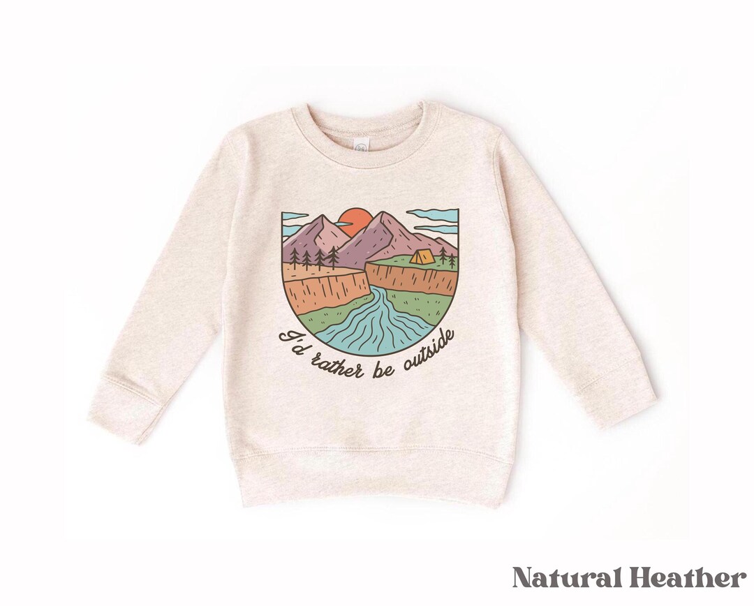 I'd Rather Be Outside Toddler Shirt Outdoorsy Adventure Tee Cute ...