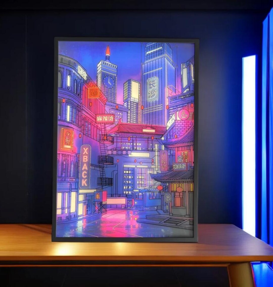 LED Light and Shadow Art Sunlight Painting, Light Box Wall Decor, Light ...