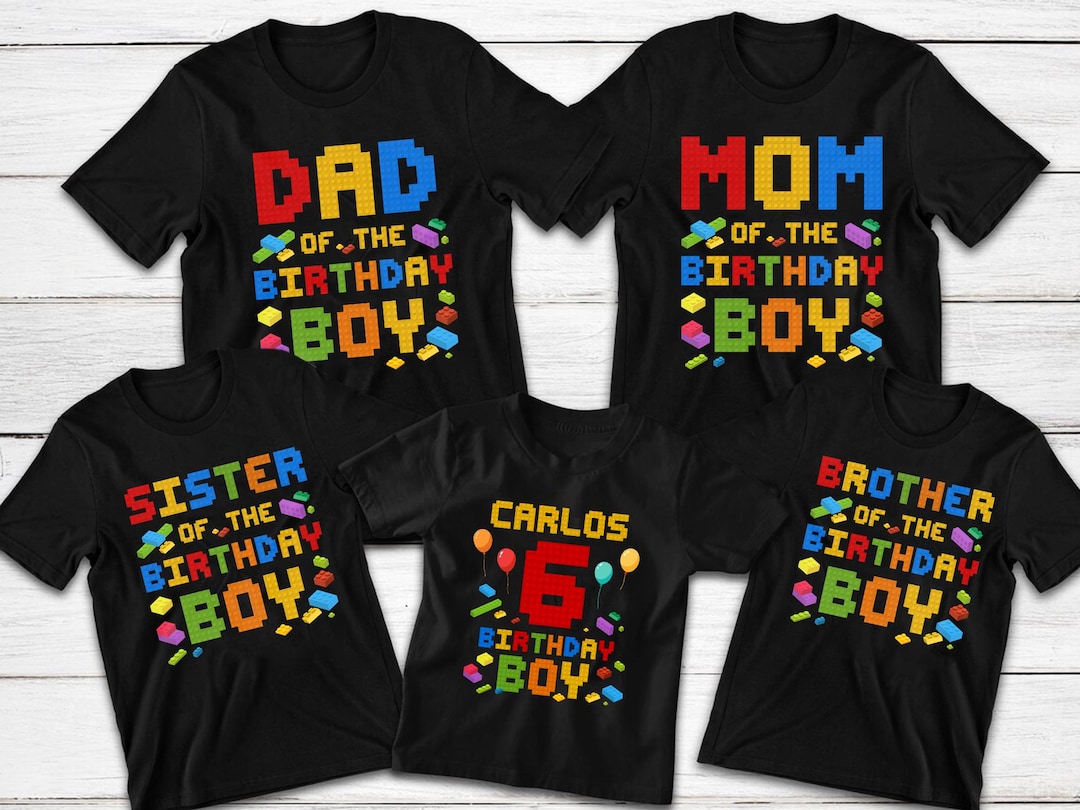 Building Blocks Birthday Shirt: Custom Family Matching Shirts - Etsy