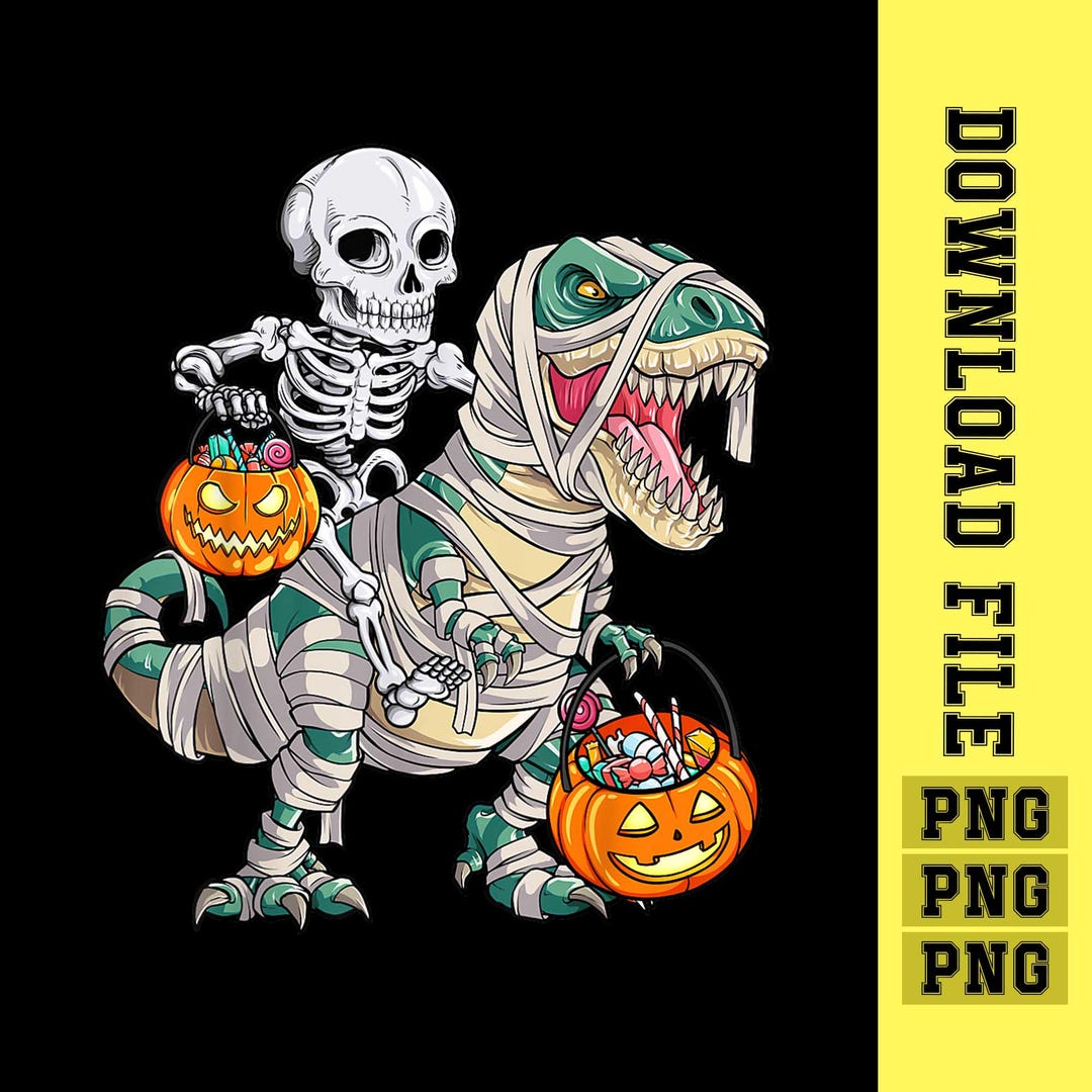 Spooky Saurus Png, Halloween Dinosaur Png, Kids Halloween Png, T-rex ...