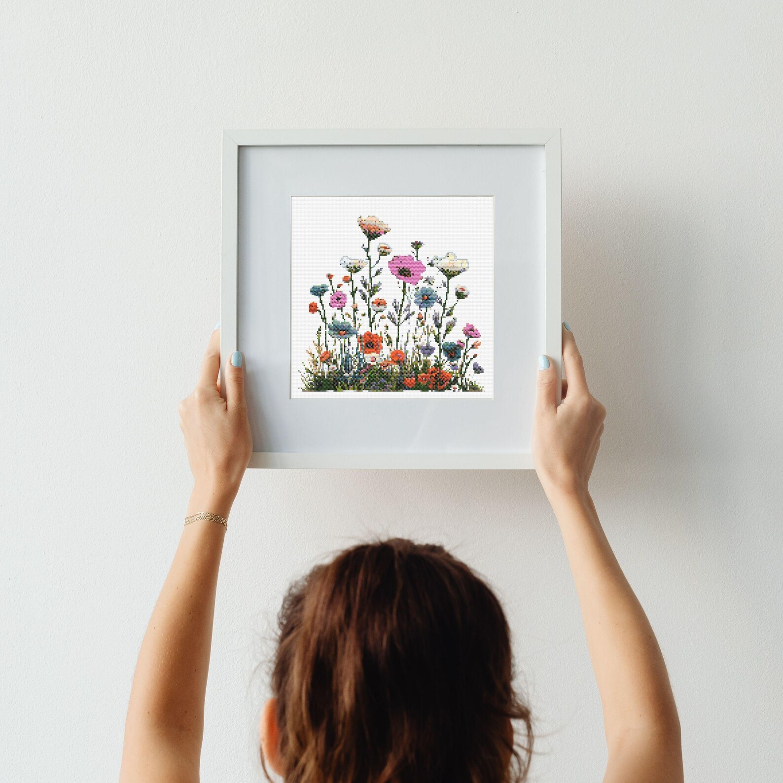 Wildflowers Cross Stitch Pattern Instant PDF Download Wildflower Meadow ...