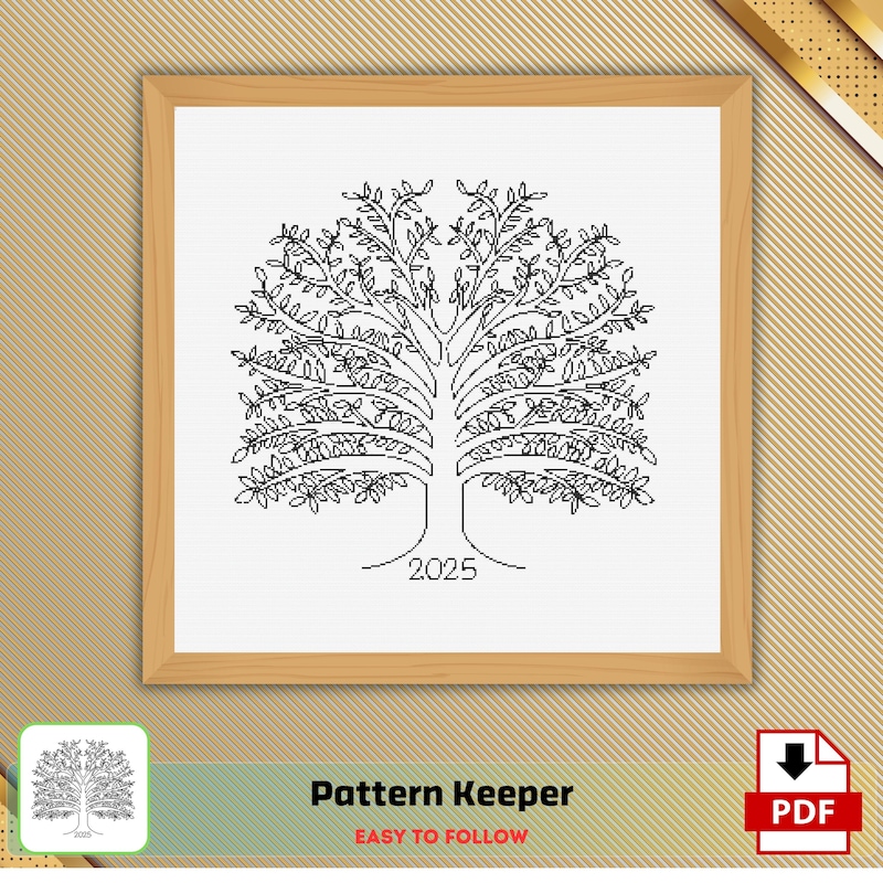 Temperature Tree Cross Stitch - Etsy